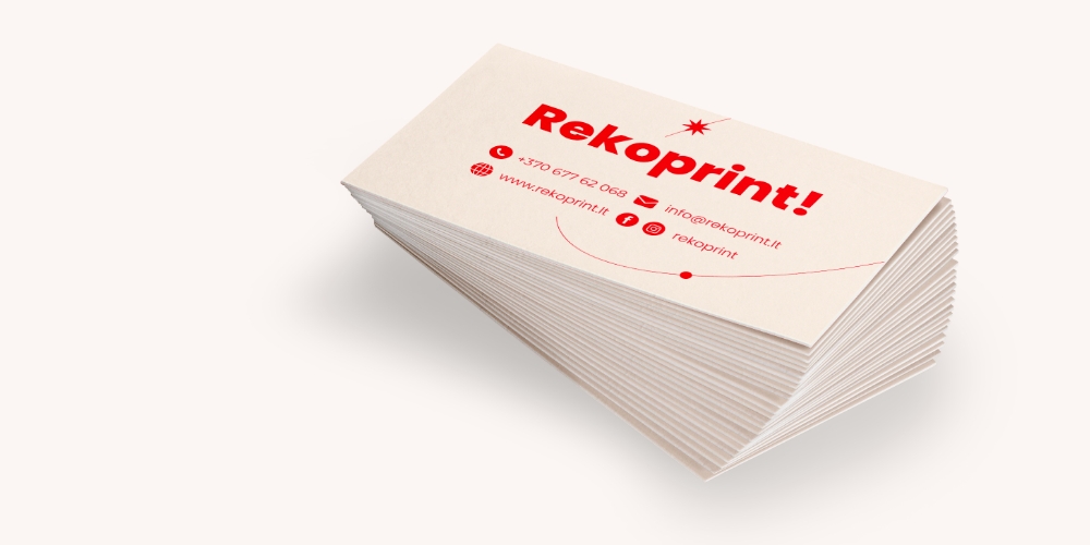 Vizitinės kortelės - užsisakykite internetu 24/7 - www.rekoprint.lt